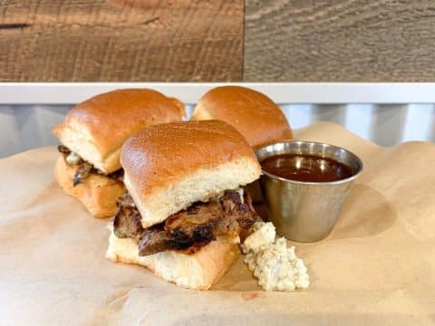 Tri-tip Sliders & Cauliflower Garlic Soup • Backyard Tap House